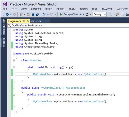 Access Modifiers And Default Access Modifiers In C